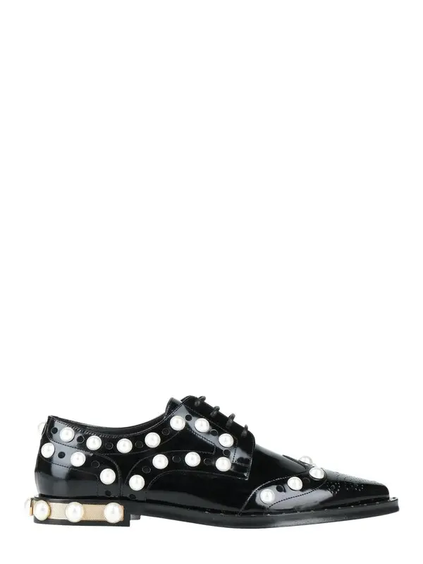 Dolce & Gabbana Embellished Lace-up Shoes - Black