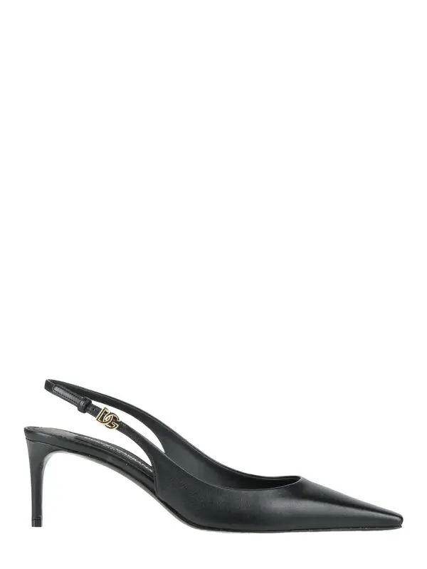 Dolce & Gabbana Pointed-toe Leather High Heels - Black