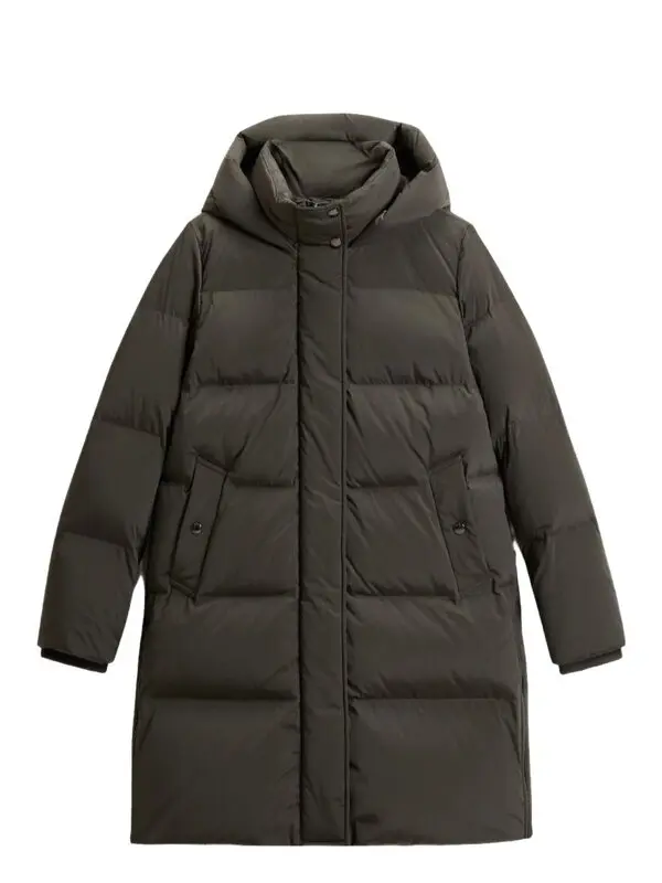 Woolrich Kelly Quilted Parka Coat - Green