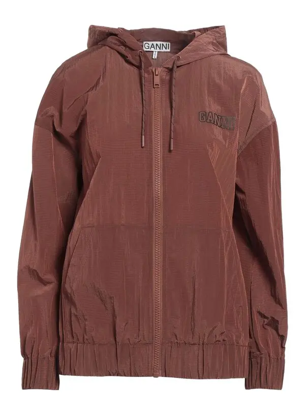 GANNI Windbreaker Jacket - Red