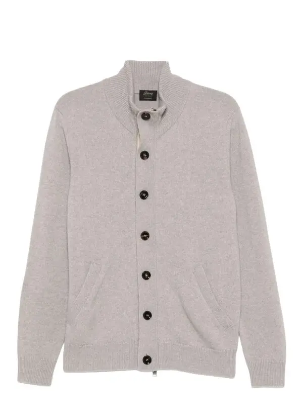 Brioni Button-front Knit Cardigan - Grey