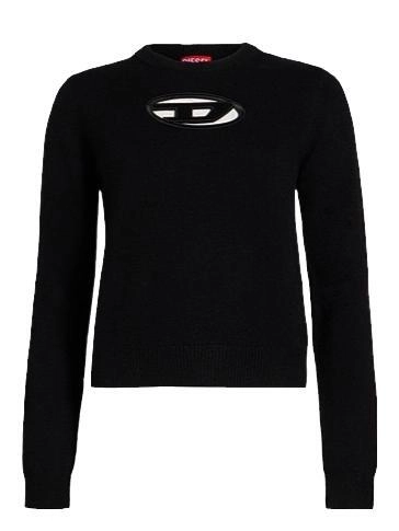DIESEL® Embroidered Logo Crewneck Sweater - Black