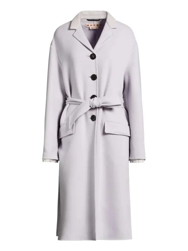 Marni Single-breasted Belted Felt Coat - No