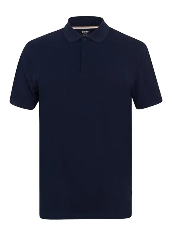 Hugo Boss Navy Blue Short-sleeved Polo Shirt - Black