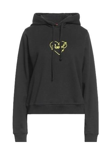 DIESEL® Plain Hooded Sweatshirt With Embroidered Logo - Black