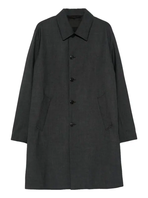 Prada Technical Wool Coat - Charcoal