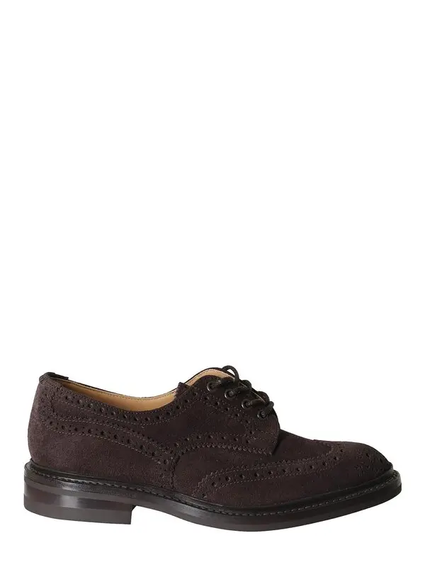 TRICKER'S Lace-up Wingtip Derby Shoes - Black