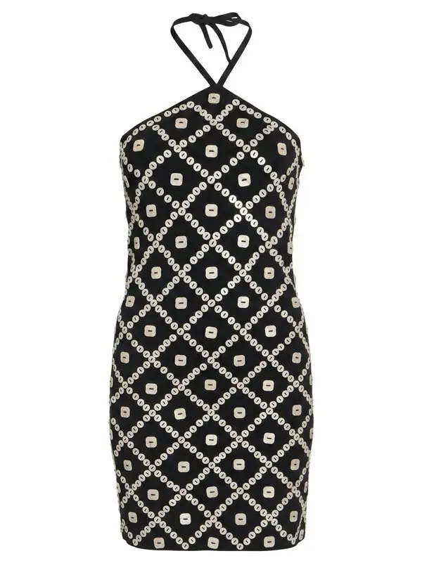 Rag & Bone Fitted Dress With Appliqué Detail - Black