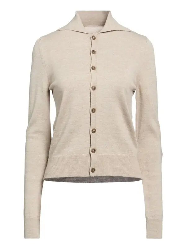 MAISON MARGIELA Cardigan With Shawl Collar And Patches - Grey