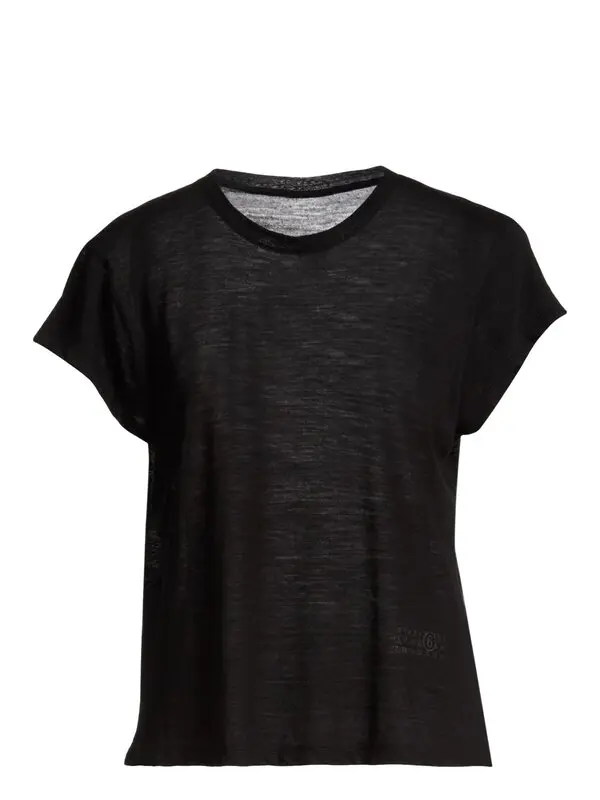 MAISON MARGIELA Solidcolor Shortsleeve Tshirt - Black