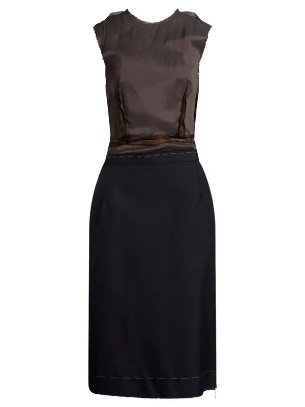 MAISON MARGIELA Colorblock Sleeveless Dress - Black