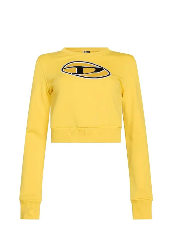 DIESEL® Two-tone Crewneck Long Sleeve Sweatshirt - Yellow