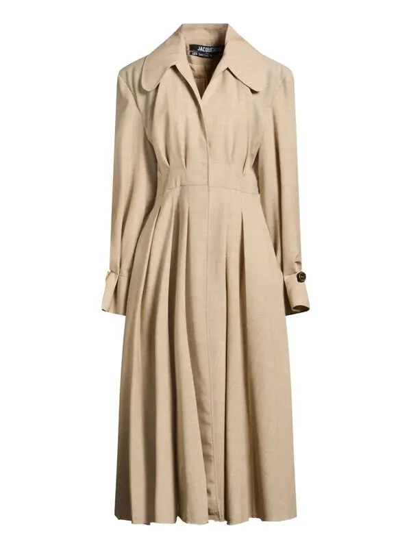 Jacquemus Long Wool Coat - Beige