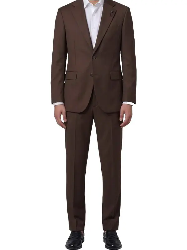 LARDINI Single-breasted Classic Fit Suit - Brown