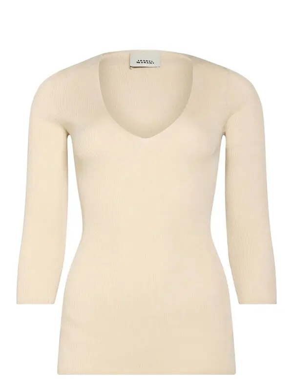 Isabel Marant Étoile V-neck 3/4 Sleeve Knit Top - No