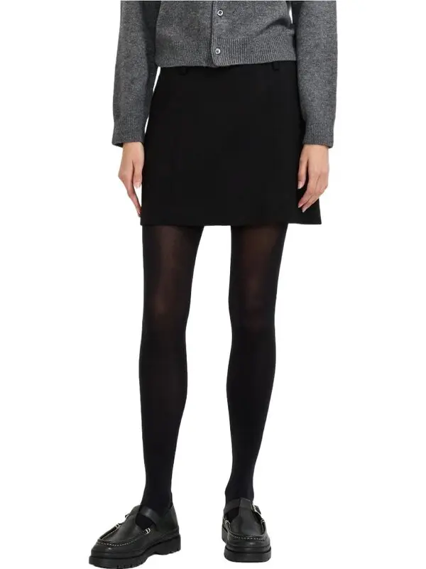 DUNST Belt Loop Midi Skirt - Black