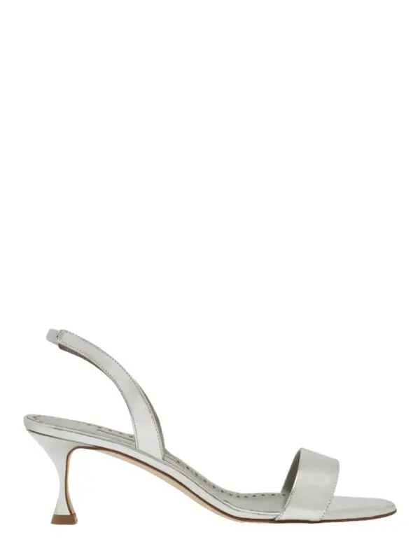 Manolo Blahnik Open-toe High-heeled Sandals - Silver
