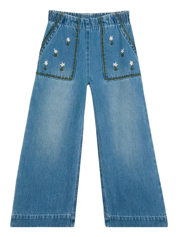 Stella McCartney Wide-leg Jeans With Floral Embroidery - No