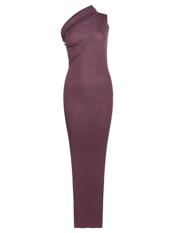 Rick Owens Sleeveless Draped Neckline Sheath Dress - Red