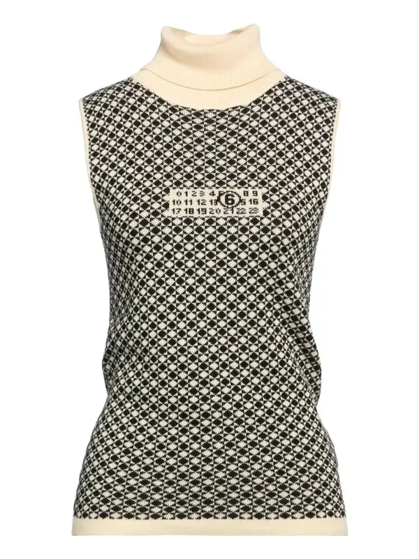 MAISON MARGIELA Sleeveless Turtleneck Sweater - Black