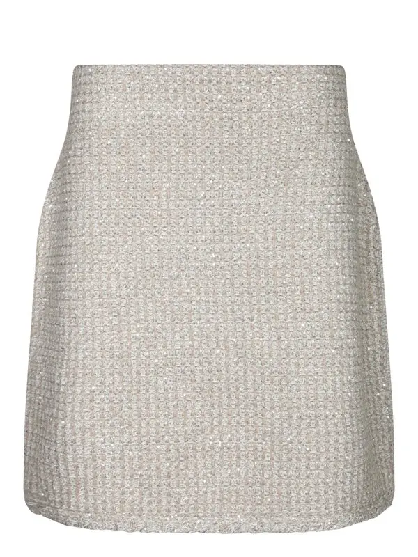 Fabiana Filippi Sequin Embellished A-line Skirt - Beige