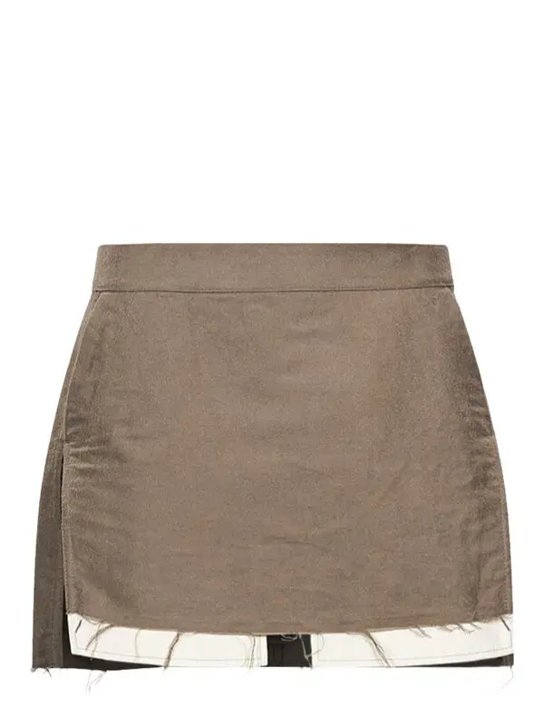 Rick Owens Zipper Skirt - Gray