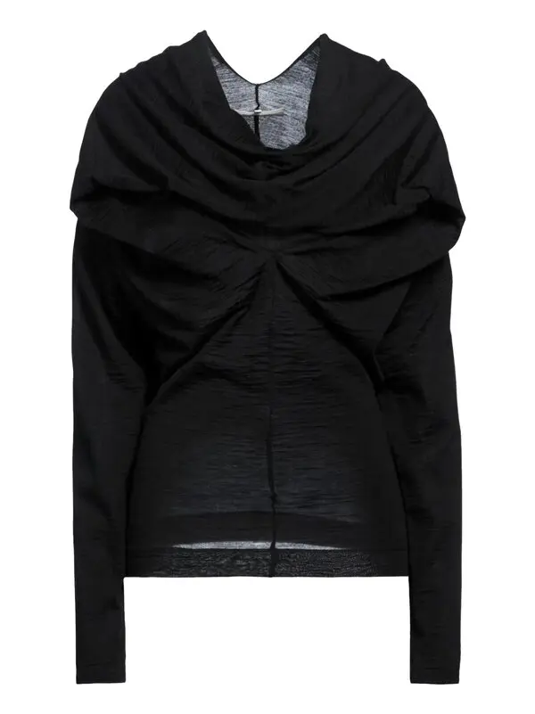 MAISON MARGIELA Draped Neckline Top - Black