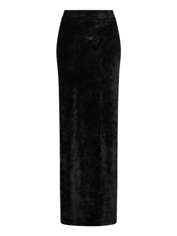Balenciaga Velvet Maxi Skirt - Black