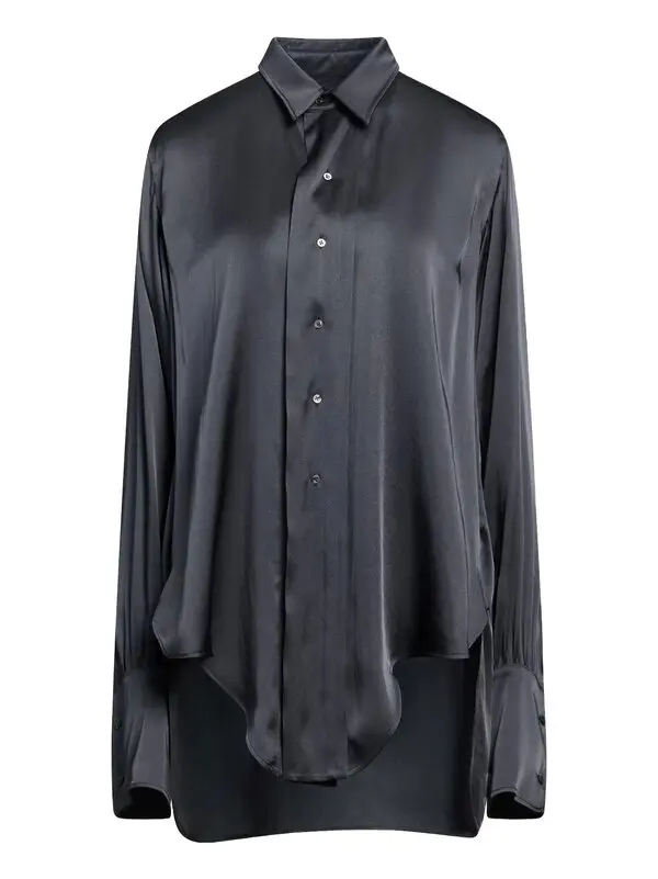 MAISON MARGIELA Long Sleeve Satin Shirt - No