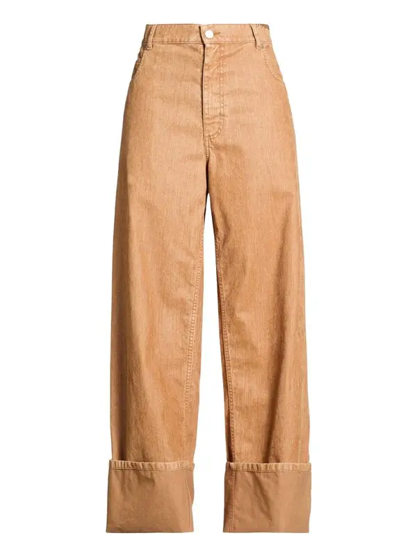 Marni Wide-leg Velvet Trousers - Camel
