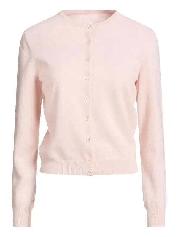 MAISON MARGIELA Crew Neck Button-up Cardigan - Pink