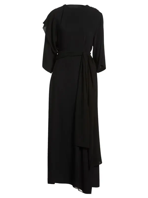 MAISON MARGIELA Crepe Georgette Maxi Dress - Black