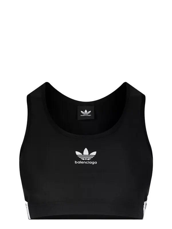 Balenciaga Logo Cropped Vest - Black