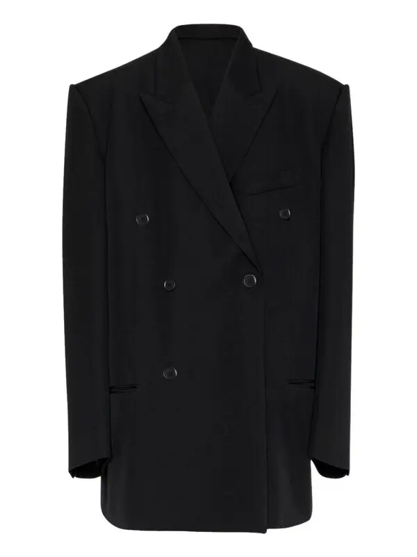 Balenciaga Double-breasted Blazer - Black