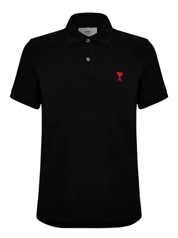 AMI Paris Adc Polo - Black