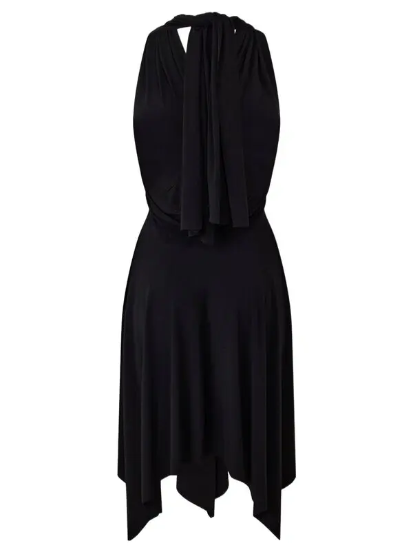 Norma Kamali Reversed Halter Dress - Black