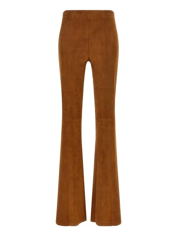 Stouls Gégé Flared Suede Pants - Brown