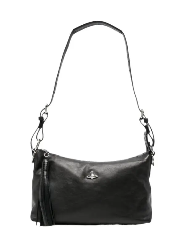 VIVIENNE WESTWOOD Emma Orb-plaque Shoulder Bag - Black