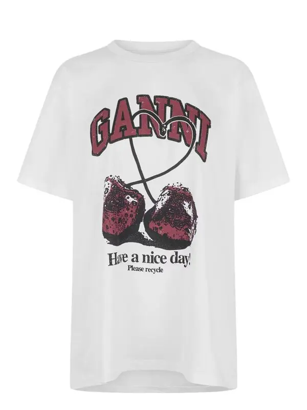 GANNI Graphic T-shirt - White
