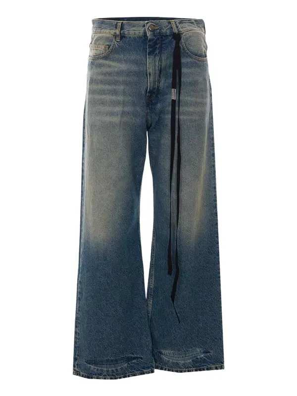 ANN DEMEULEMEESTER Alarik Flared Cropped Jeans - Sky-blue