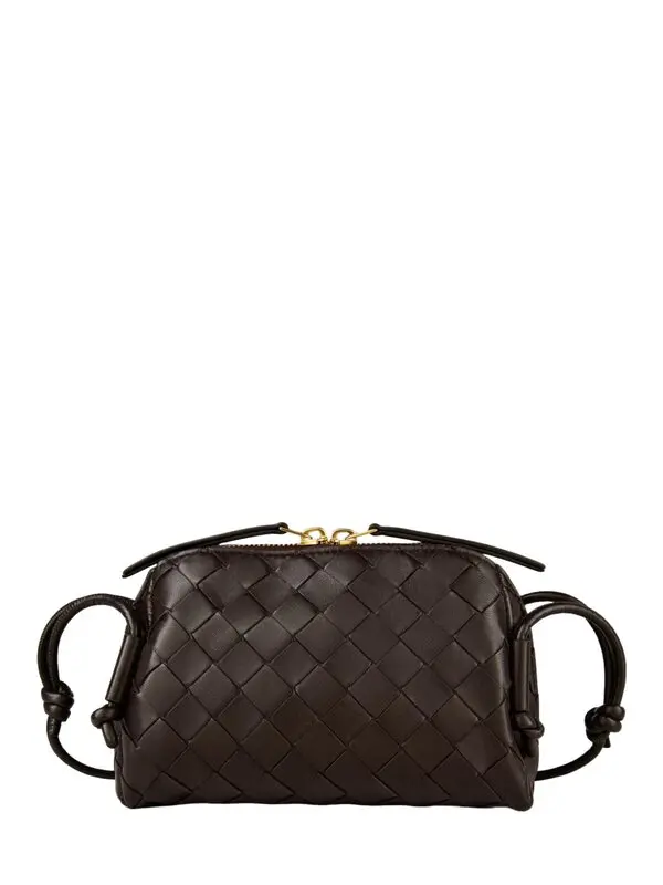 Bottega Veneta Woven Leather Shoulder Bag - Black