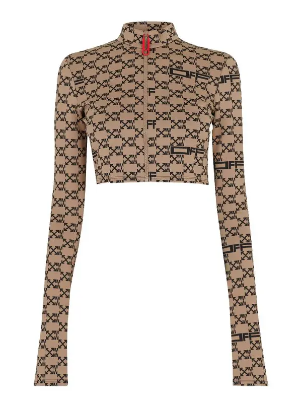 Off-White Monogram Track Top - Brown