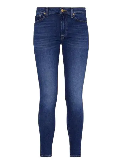 7 For All Mankind High Waist Skinny Crop Jeans - Blue