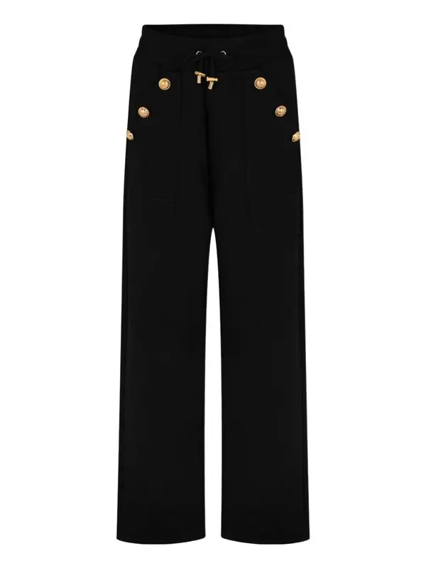 Balmain Drawstring Waist Track Pants - Black