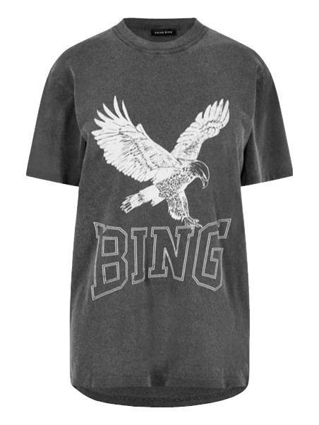 ANINE BING Short Sleeve Graphic T-shirt - Black