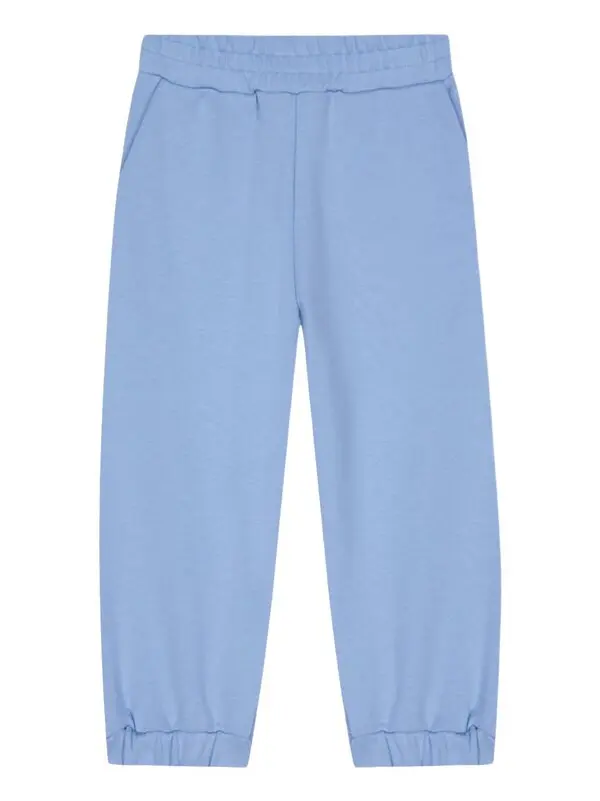 Fendi Emblem Patch Sports Pants - Blue