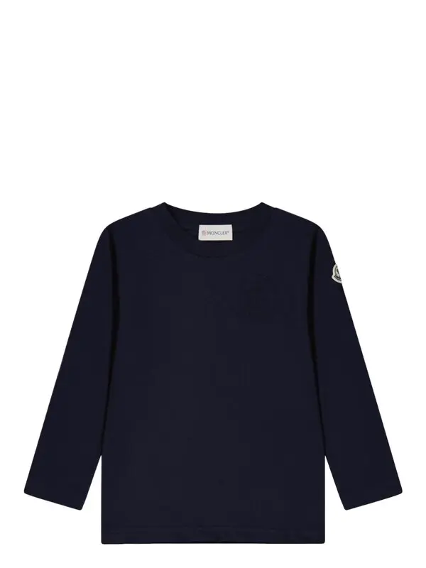 Moncler Logo Patch Long Sleeve T-shirt - Black