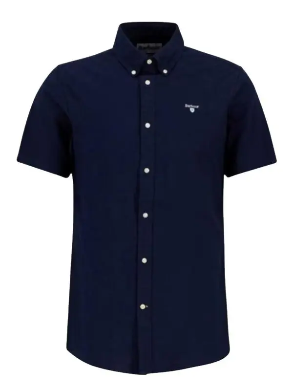 Barbour Oxford Short Sleeve Tailored Shirt - Navy