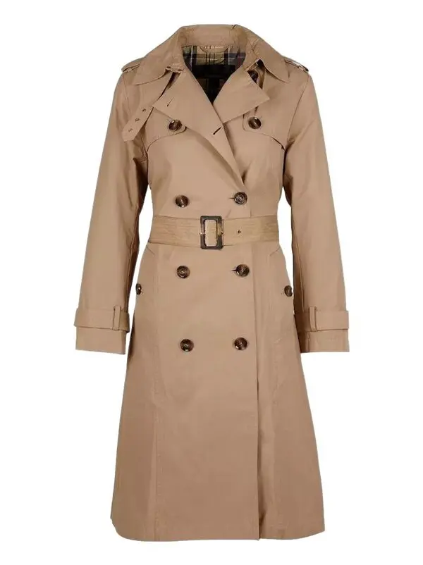 Barbour Lapel Jacket With Belt - Camel