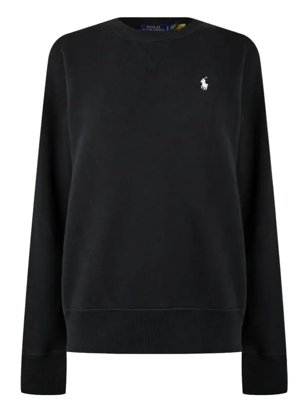 Polo Ralph Lauren Embroidered Crewneck Sweater - Black